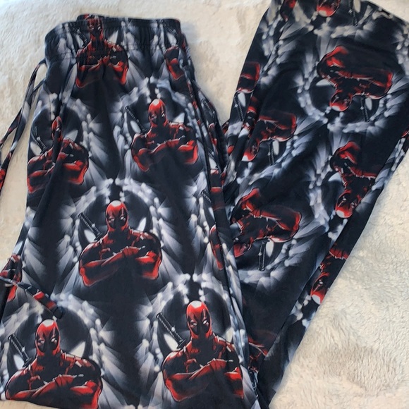 Marvel | Pants | Medium Mens Marvel Deadpool Pajama Pants | Poshmark